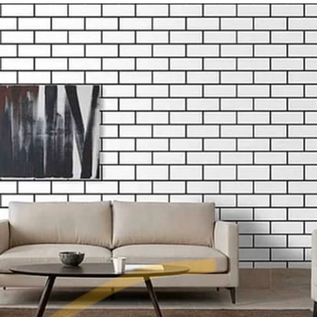 Jual Wallsticker / wallpaper / sticker dinding motif bata putih ...