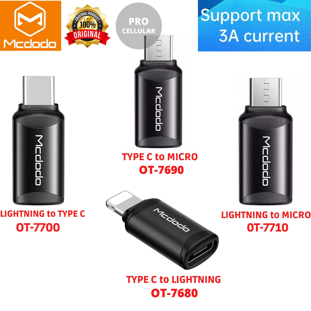 Jual Mcdodo Converter Adapter Type-C Lightning Micro Konektor to ...