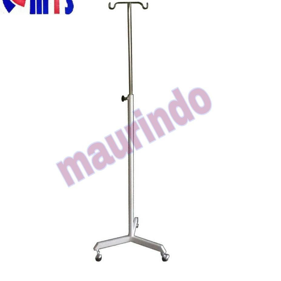 Jual ℮ - Tiang Infus Kaki 3 Roda Standar Standard Infus Stainless Steel ...