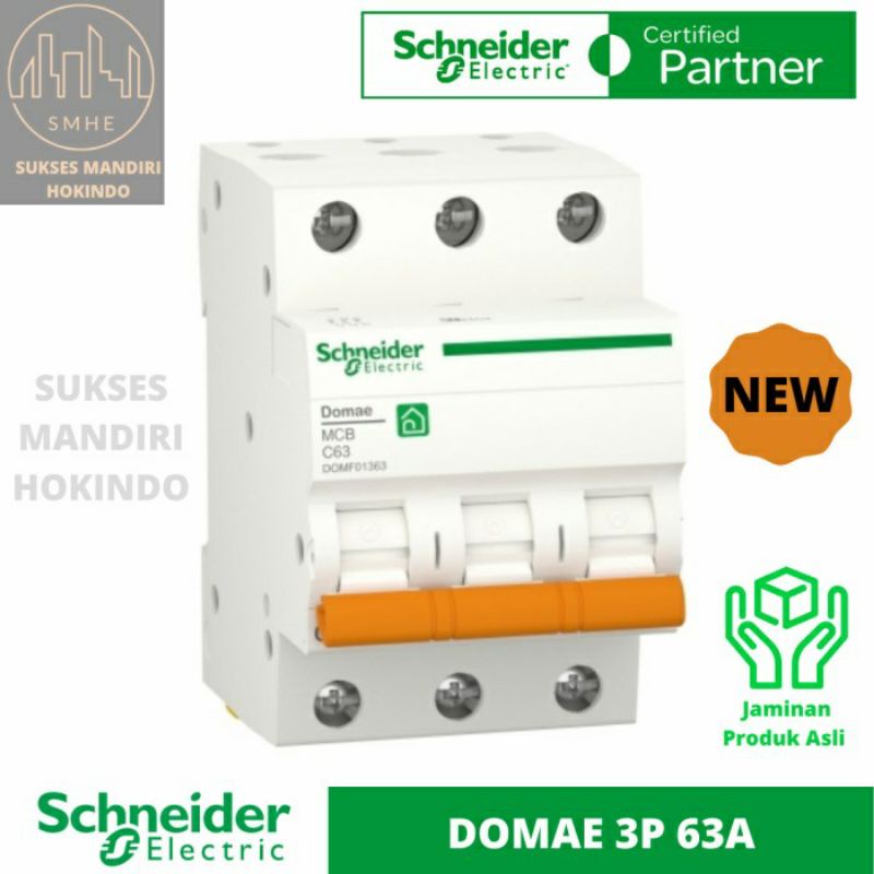 Jual MCB Domae 3phase 63ampere / mcb 3phase domae 63 ampere schneider | Shopee Indonesia