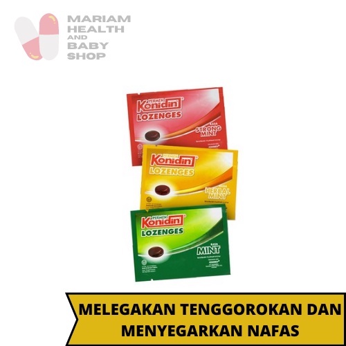Jual Konidin Lozenges Box isi 20 sachet rasa Mint, Herbal Mint dan ...