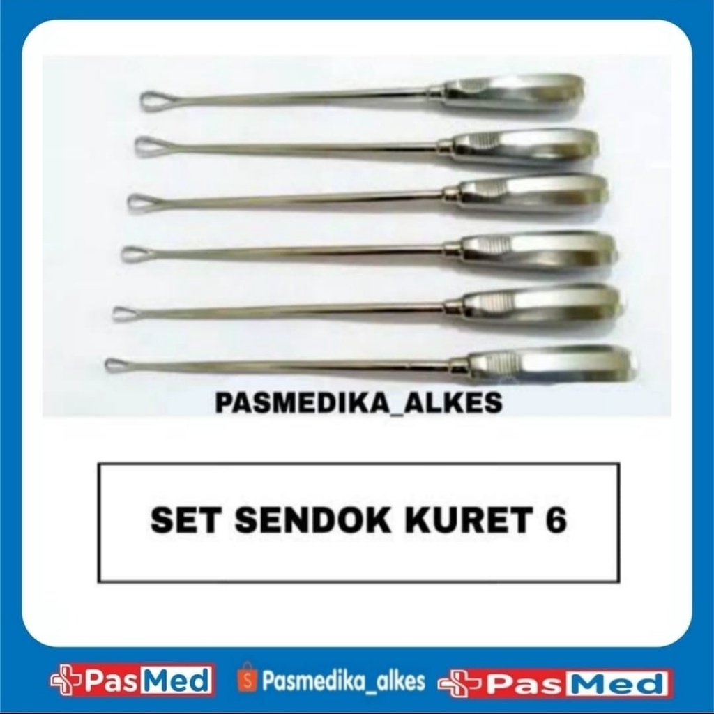 Jual SET SENDOK KURET 6 / Sims Uterine Curette Set of 6 / Sendok Kuret | Shopee Indonesia
