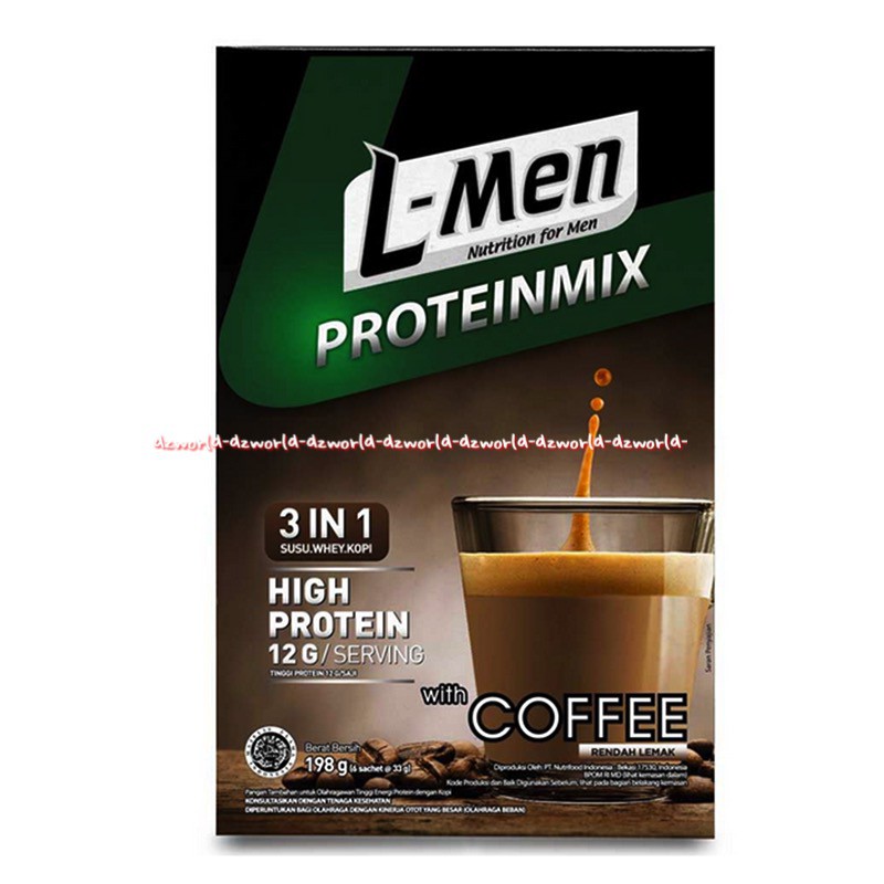 Jual L-Men Proteinmix Coffee 3in1 High Protein 198gr Lmen Susu Rasa ...