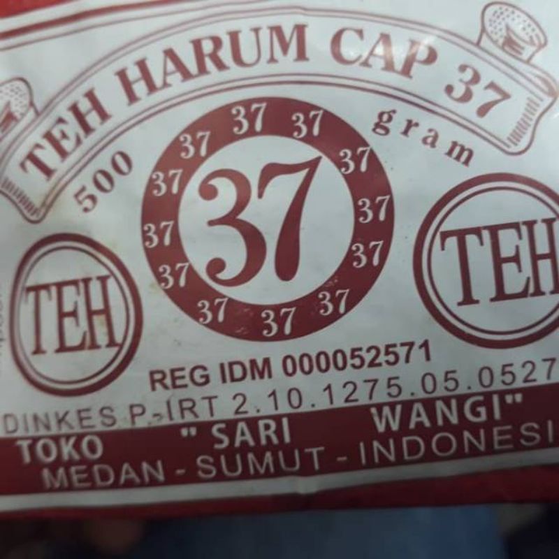 Jual Teh Harum Cap 37 Vanilla Khas Sumatera (Medan)/ Teh bubuk 250 gr ...