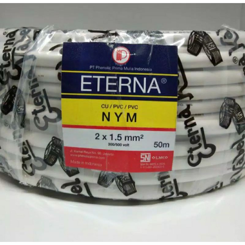 Jual Kabel listrik NYM ETERNA 2x1.5 3x1.5. 3x2.5 meteran hrg PER METER | Shopee Indonesia