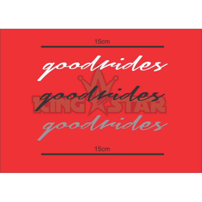 Jual stiker cutting goodrides panjang 15cm | Shopee Indonesia