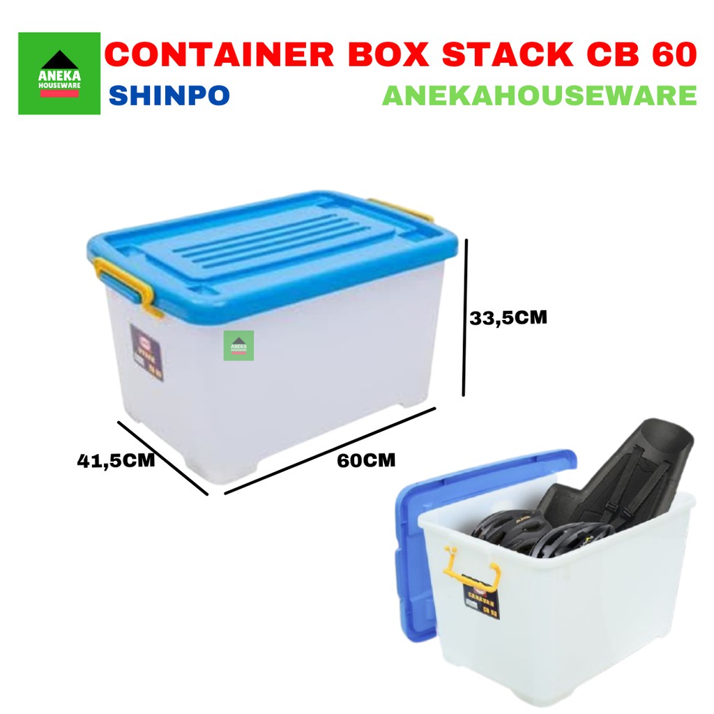 Jual Box Plastik Serbaguna Container Box Stack CB 60 Shinpo | Shopee ...