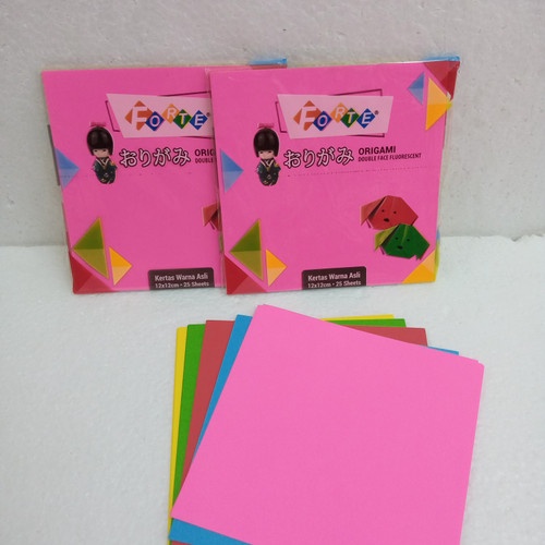 Jual KERTAS ORIGAMI MEREK FORTE UKURAN 12X12 1PCS | Shopee Indonesia