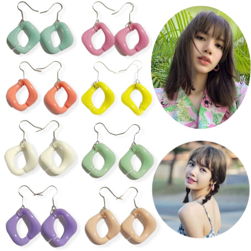 Jual Lisa Korean Chic Colorful Hooks Earrings Anting Korea Hook Gantung ...