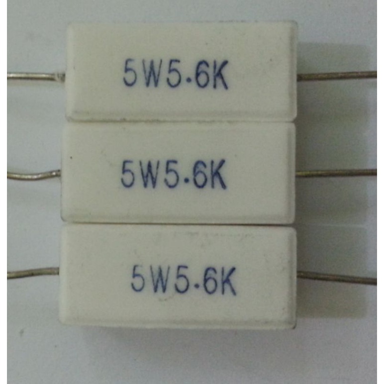 Jual Resistor 5W 5k6 original Resistor kapur taiwan | Shopee Indonesia