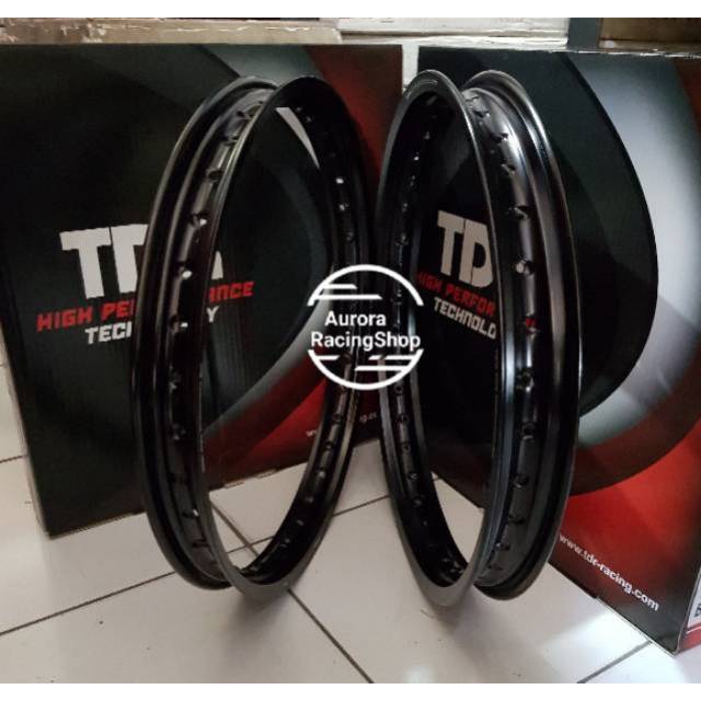 Jual Velg TDR W Shape Set Ring 17 x 140 / 160 Warna Black | Shopee ...