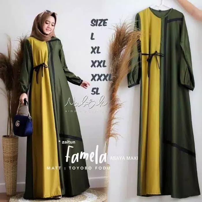 Jual Unik gamis bahan crape/kwalitas premium/ukuran jumbo/L-XL-XXL-3L ...