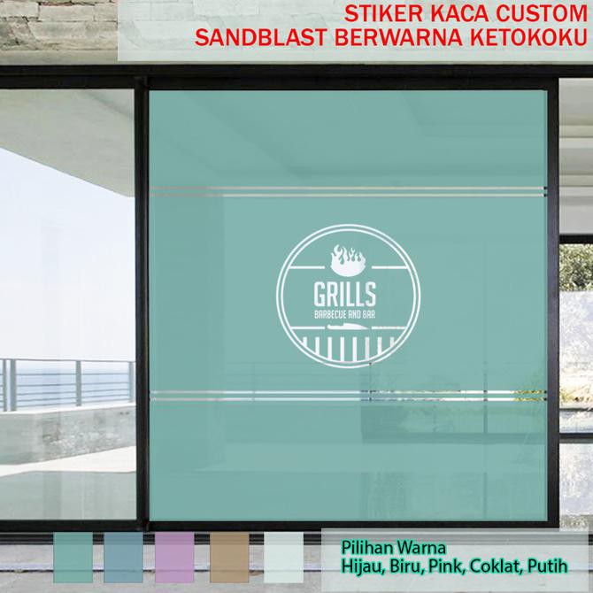 Jual Stiker Kaca Es Sandblast Cutting Custom Warna Sticker Kantor Toko ...