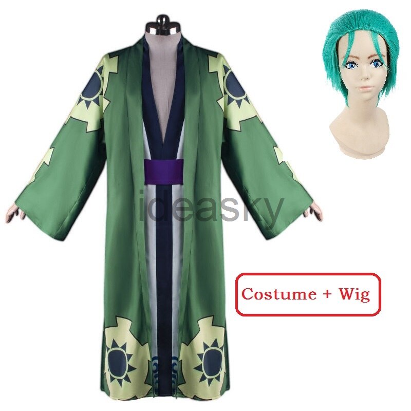 Jual PREORDER Anime Roronoa Zoro Cosplay Costume Kimono Robe Cloak ...