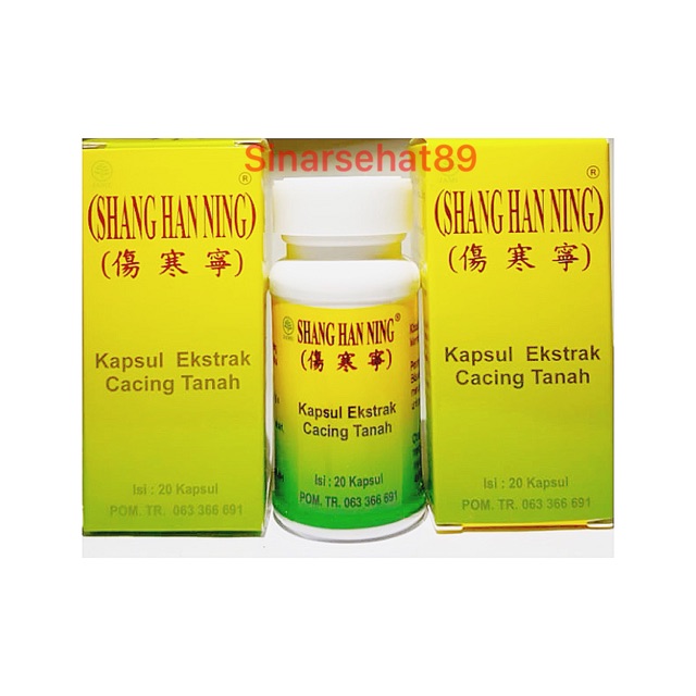 Jual Shang han ning kapsul ekstrak cacing tanah obat demam dan tifus ...