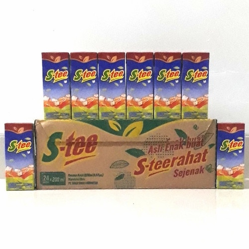 Jual Stee S-tee Teh Kotak 200ml 1 Dus Isi 24 Pcs | Shopee Indonesia