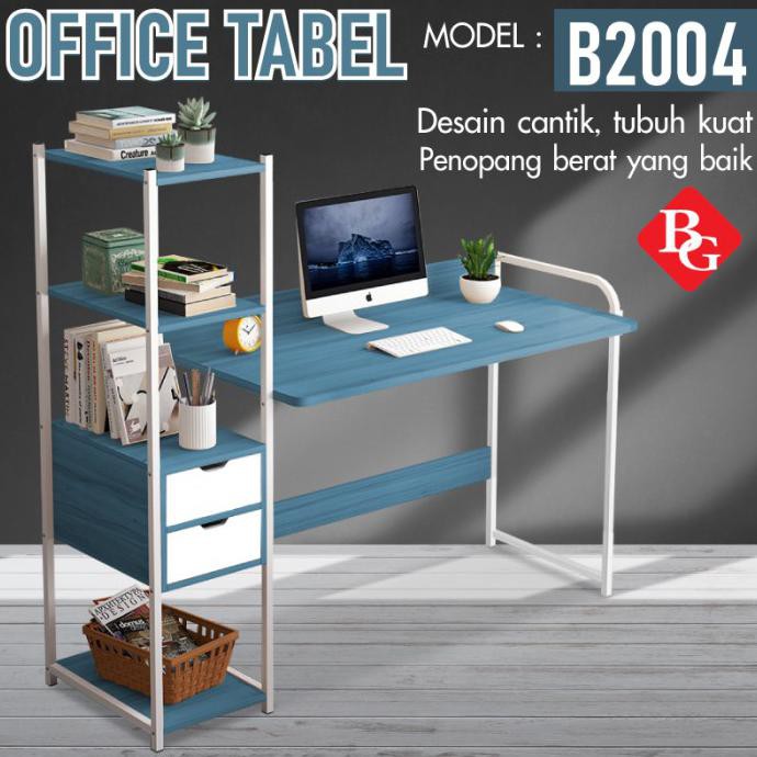 Jual BG MEJA KOMPUTER MEJA KERJA MEJA BELAJAR MEJA KAYU LACI 2 ( BLUE ...