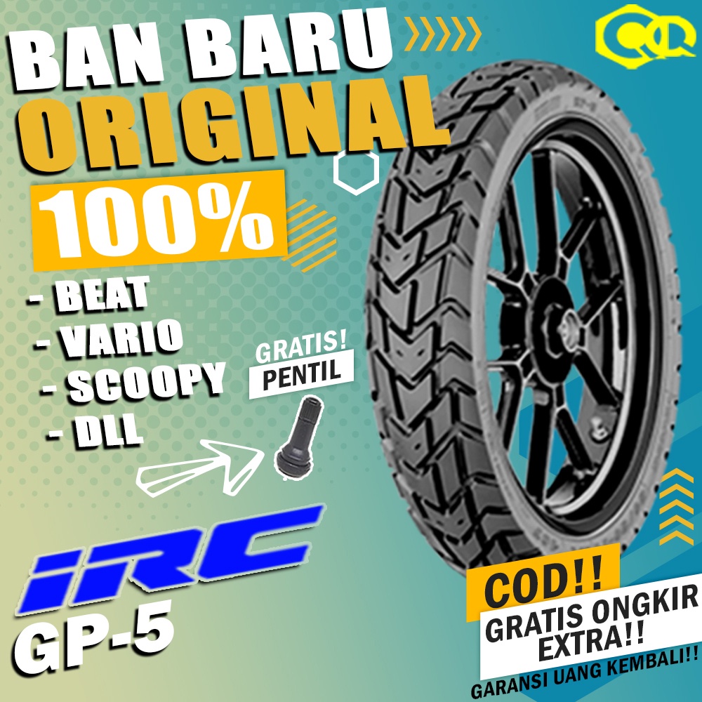 Jual BAN DEPAN BELAKANG TUBLES MOTOR MATIC BEAT VARIO SCOOPY BAN TUBELESS IRC GP5 RING 14 TUBLES ...