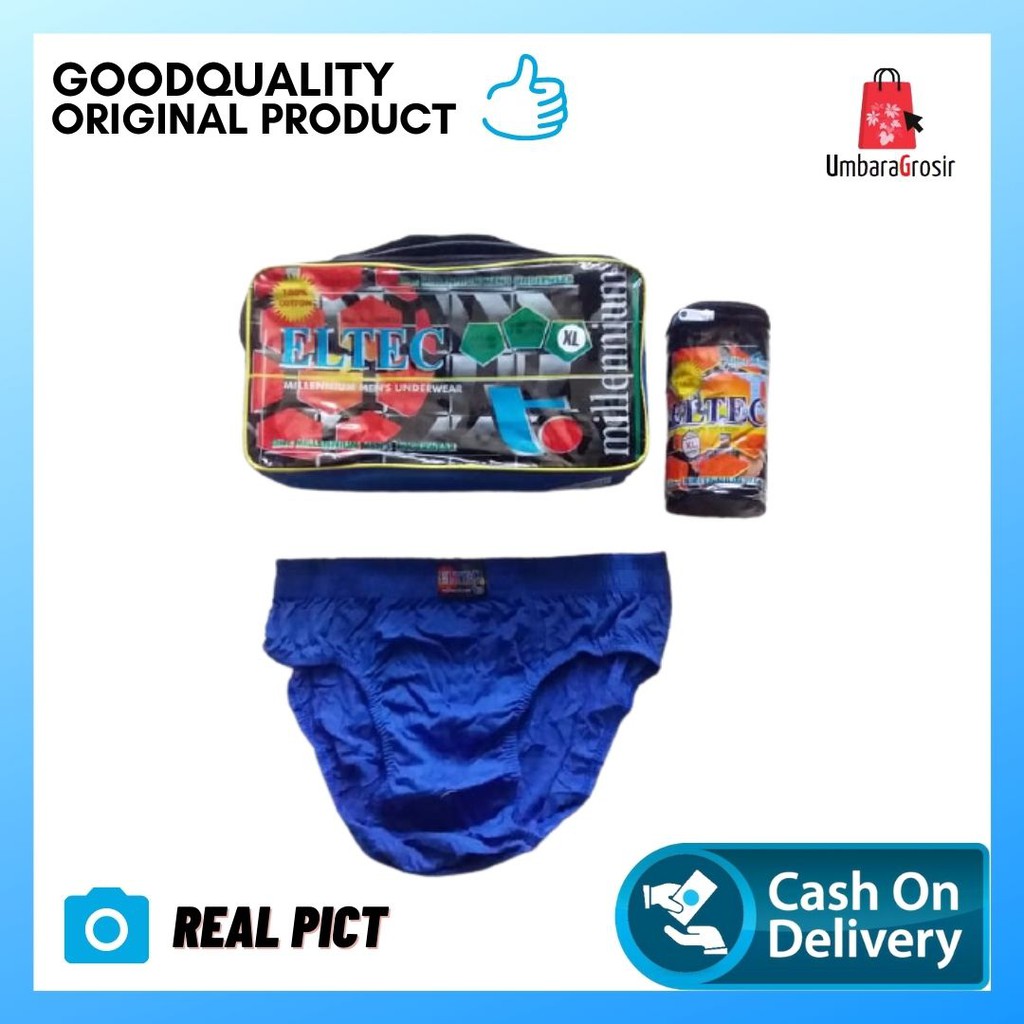 Jual 3 pcs (1 box) CD Celana Dalam Pria Eltec Milinium Tas | Shopee ...