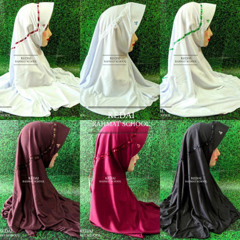 Jual Kerudung Jilbab Rabbani Sekolah Pramuka Anak SD SMP SMA MI Madrasah Ibtidaiyah Instan Serut ...