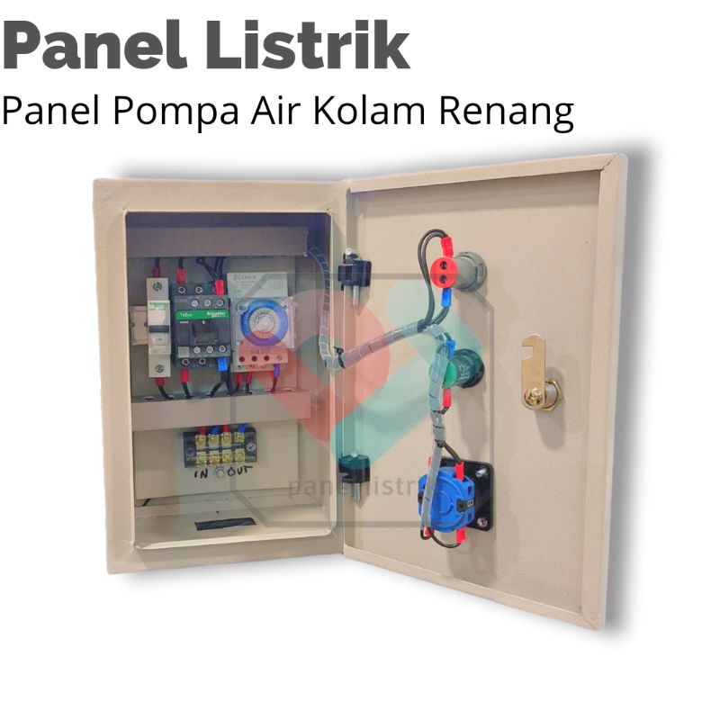 Jual Panel Listrik Pompa Kolam Renang Dan Lampu Maksimal 20a 1 Phas Timer Automatis Shopee