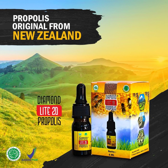 Jual Propolis Diamond Lite 20 Original per botol ( kemasan baru ...