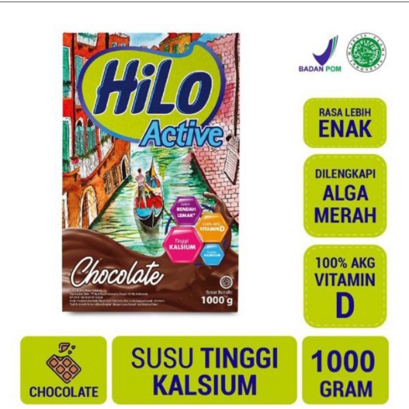 Jual Hilo active, School, teen cokelat dan vanilla kemasan hemat 1000gr ...