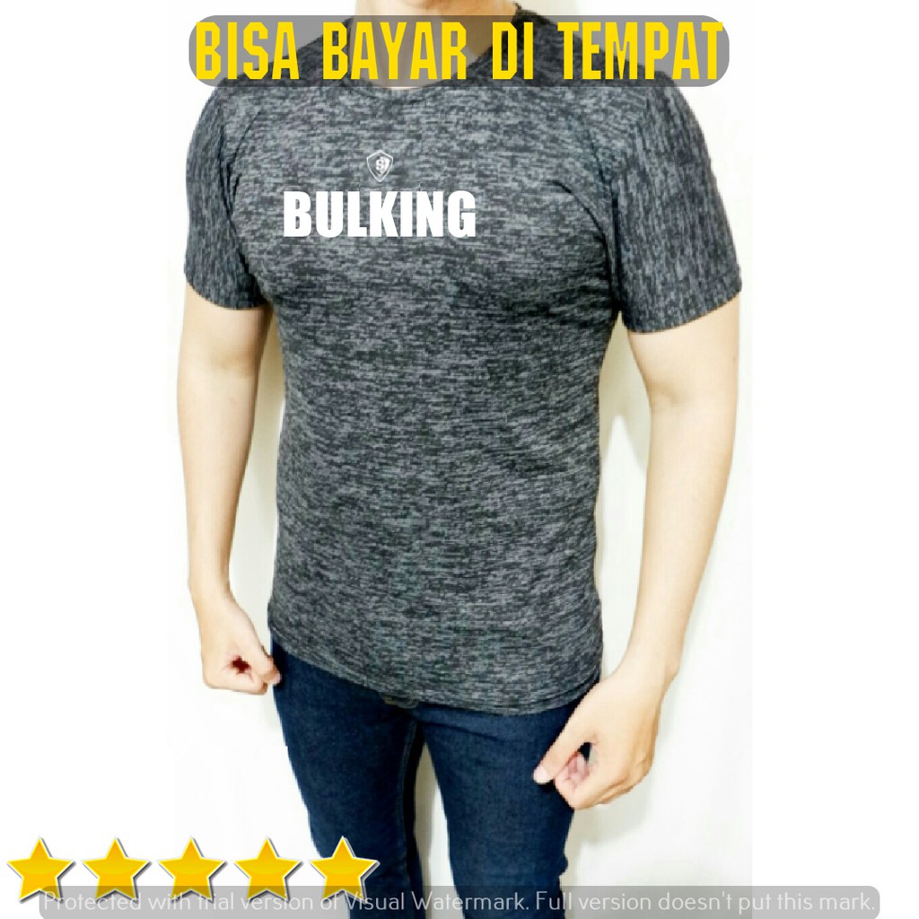 Jual Baju Gym Fitnes bulking kaos abu hitam | Shopee Indonesia
