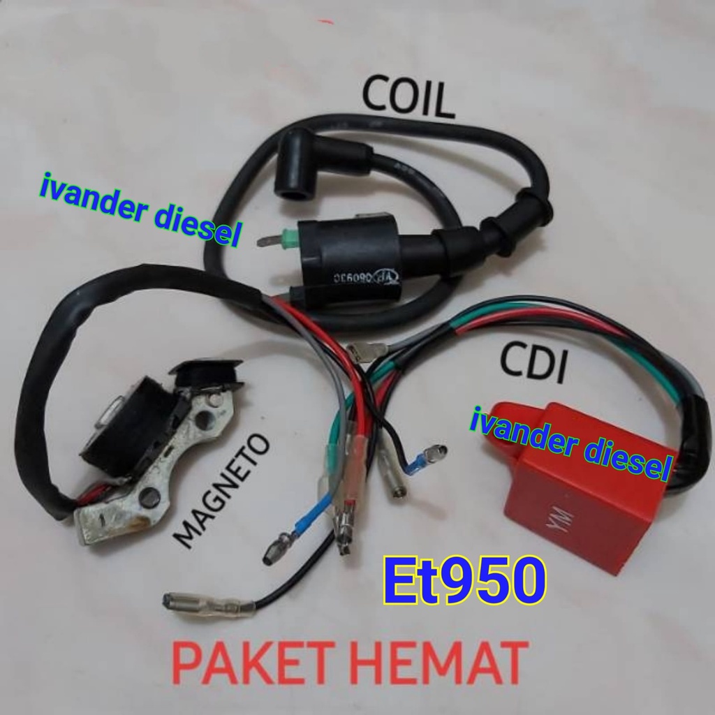 Jual paket lengkap Cdi Magneto Coil Mesin Genset Et950 2Tak 1000watt ...