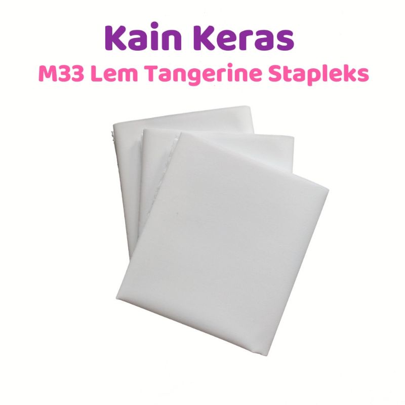 Jual Kain Keras M33 Tangerine Staplek M33 Fusible Interlining Fabric ...
