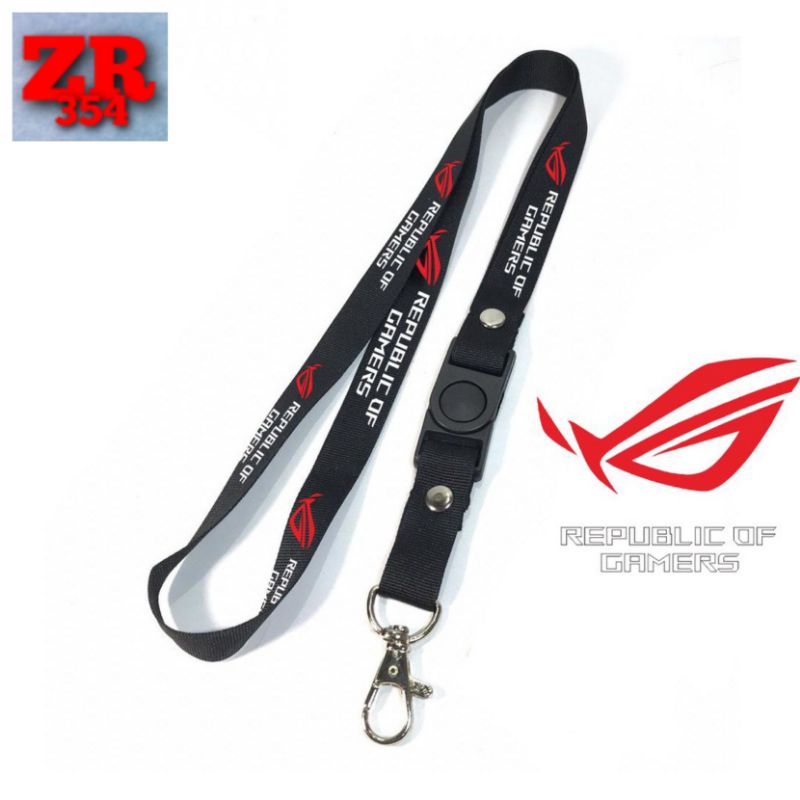 Jual Tali lanyard ROG Republik Of Gamers / gantungan kunci tulisan logo ...