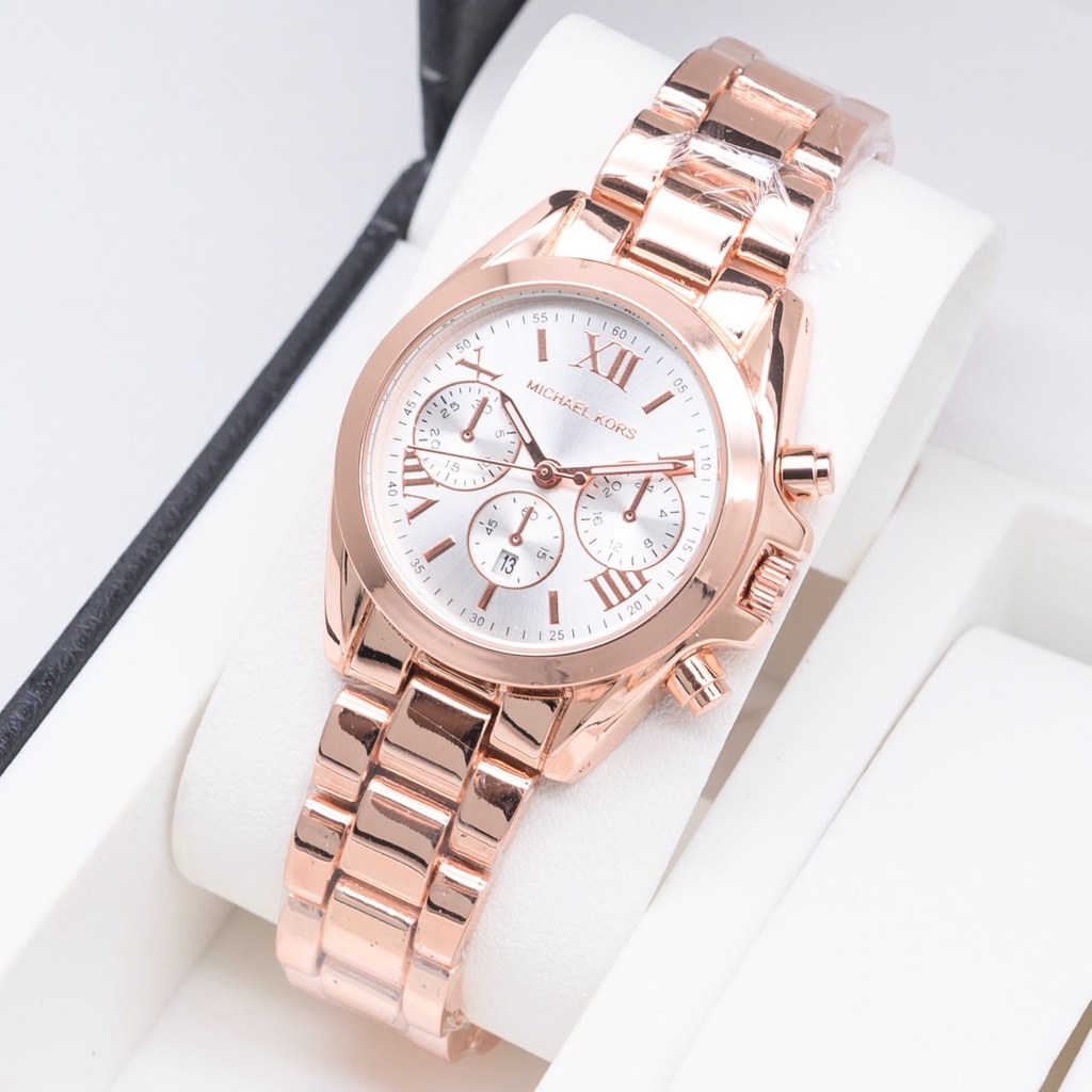 Jual Bisa Cod Jam Tangan Wanita Mk Rantai Stainless Chrono Off Diameter 3 4 Cm Jam Tangan