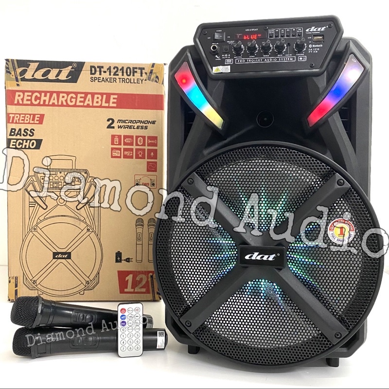 Jual Speaker Portable Dat Dt1210 Ft X2 12 Inch Usb Bluetooth Original ...