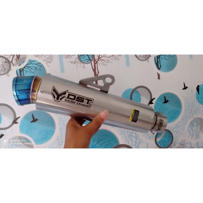 Jual Knalpot racing original DST racing V2 long ujung biru dobel inlet ...