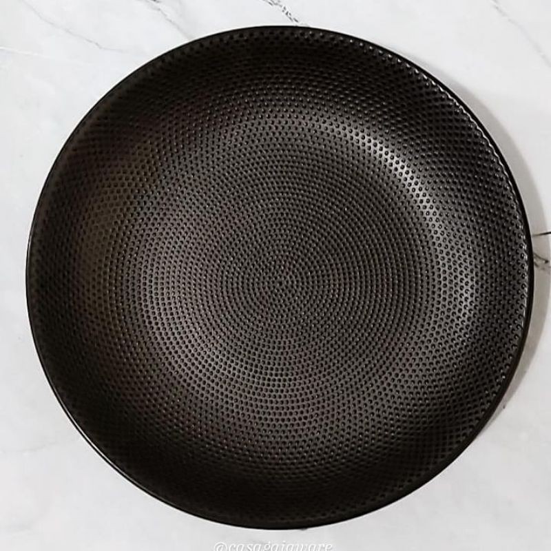 Jual PIRING MAKAN/PIRING KERAMIK/PIRING AESTHETIC/PIRING HITAM - SALAD ...