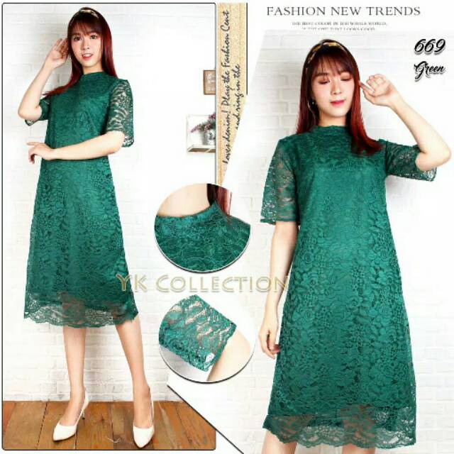 Jual Brokat Dress lolice tebal furing 100%cantik nyqman di pqkai ...