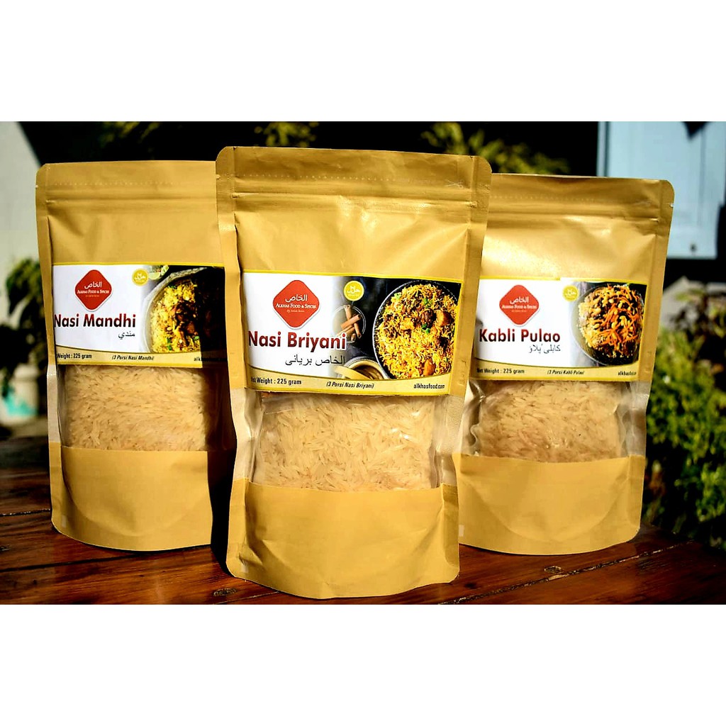 Jual Nasi Briyani, Instant Bumbu Biryani plus Beras Basmati (untuk 3 ...