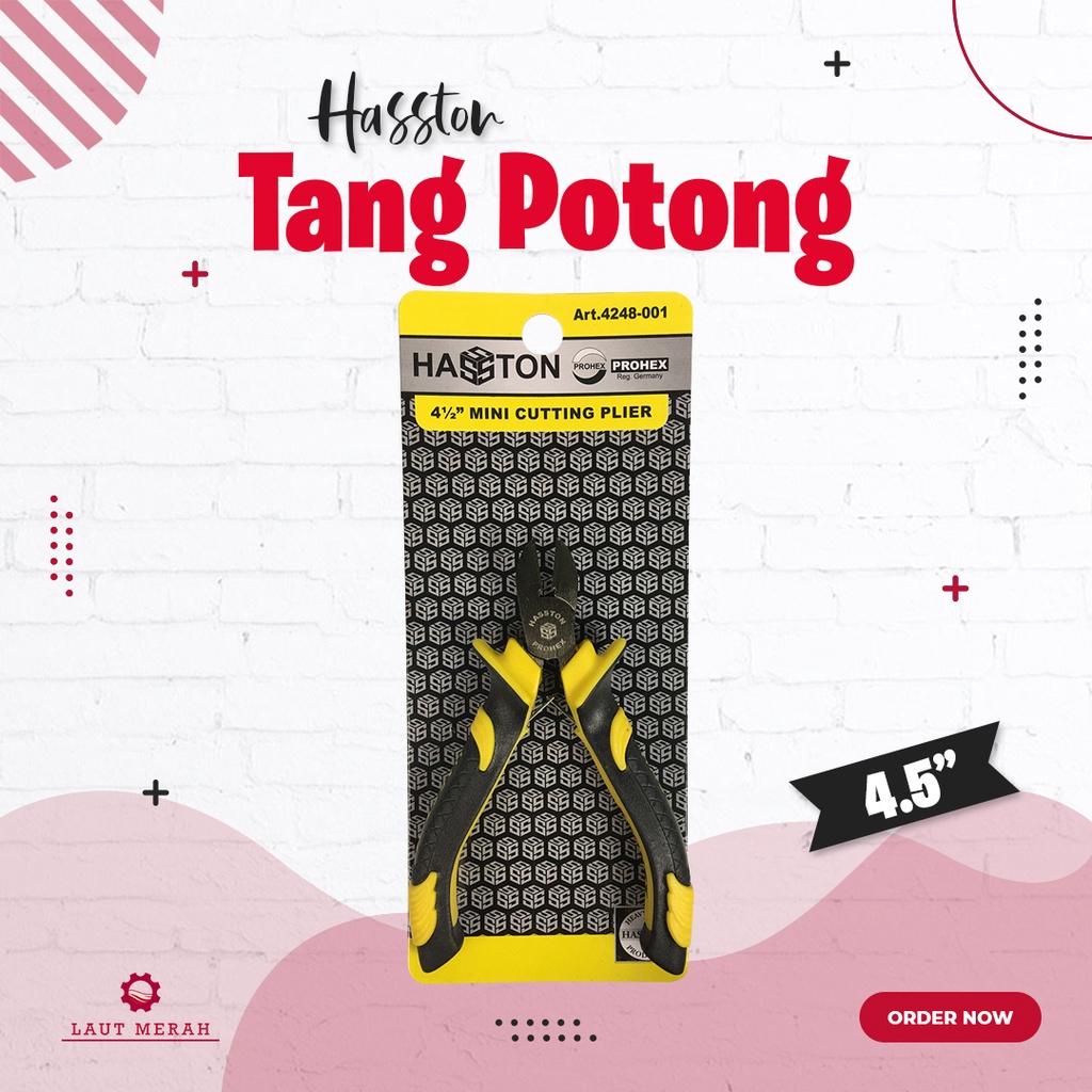 Jual Hasston Prohex 4248-001 Tang Potong 4,5 Inch Mini Kawat | Shopee ...