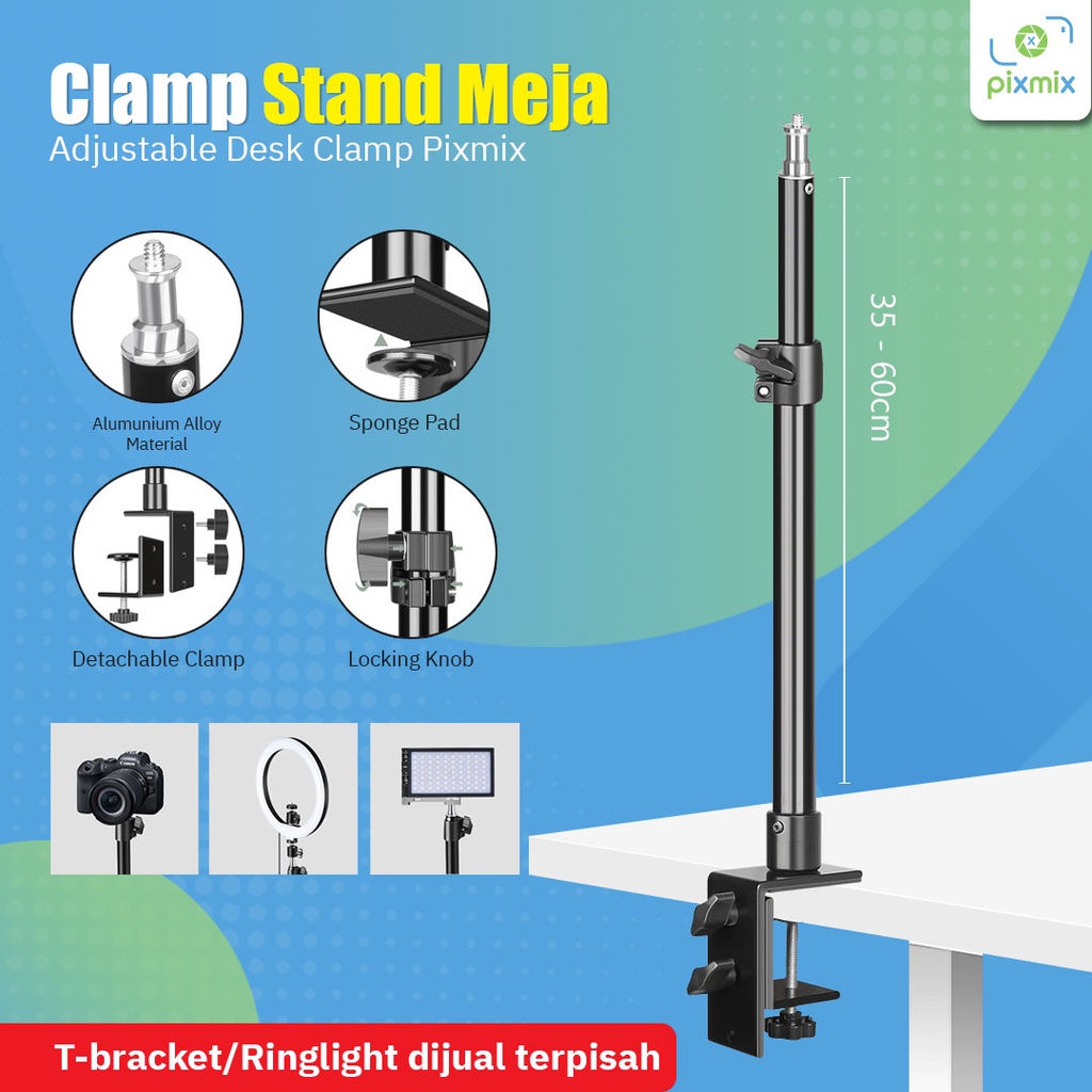 Jual Clamp Stand Meja / Adjustable Desk Clamp Pixmix | Shopee Indonesia