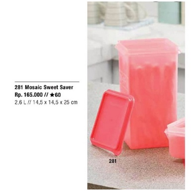 Jual Mosaic Sweet Saver Tupperware - Toples Kue Tupperware | Shopee ...