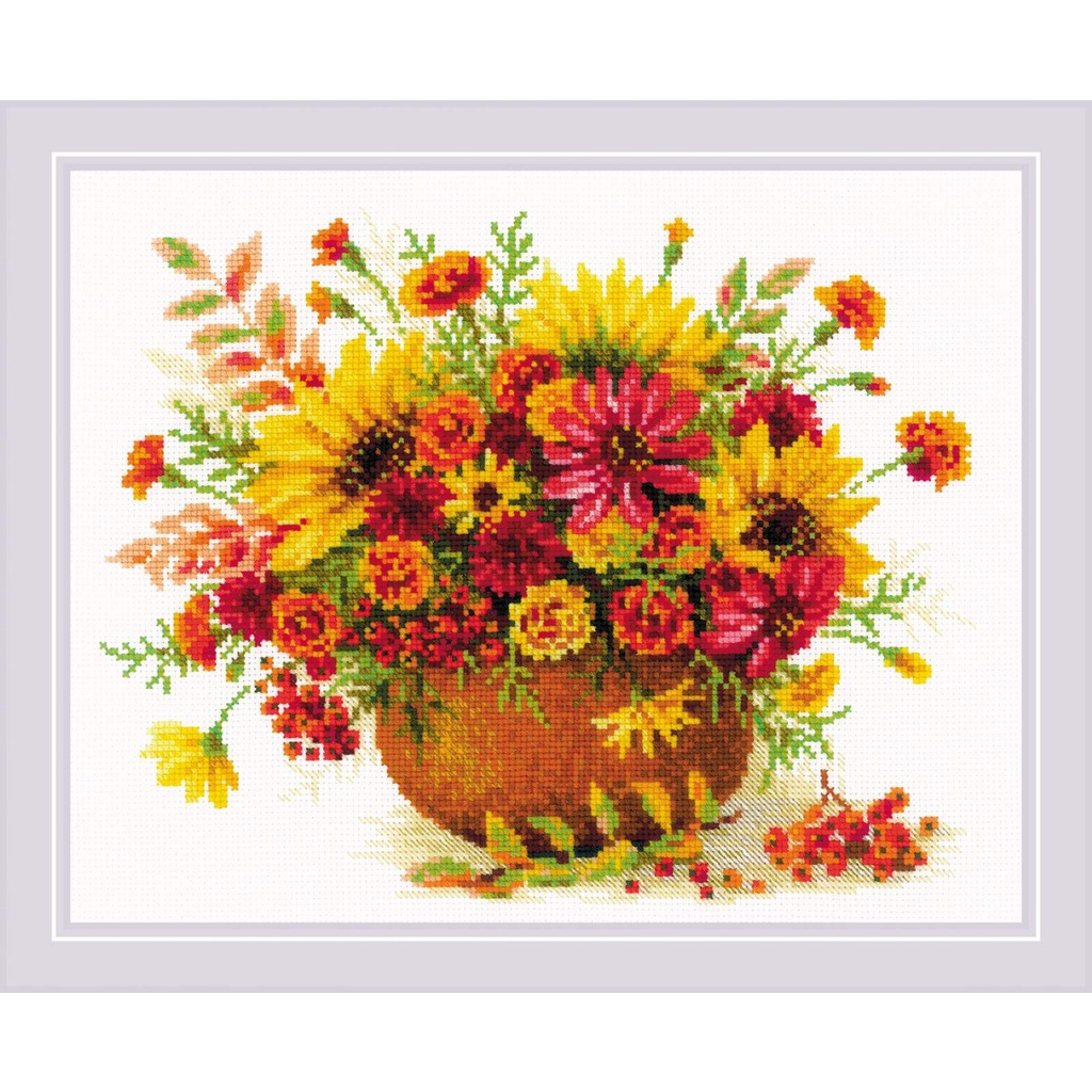 Jual Paket Kristik Original / Asli Riolis 1973 Autumn Flowers | Shopee ...
