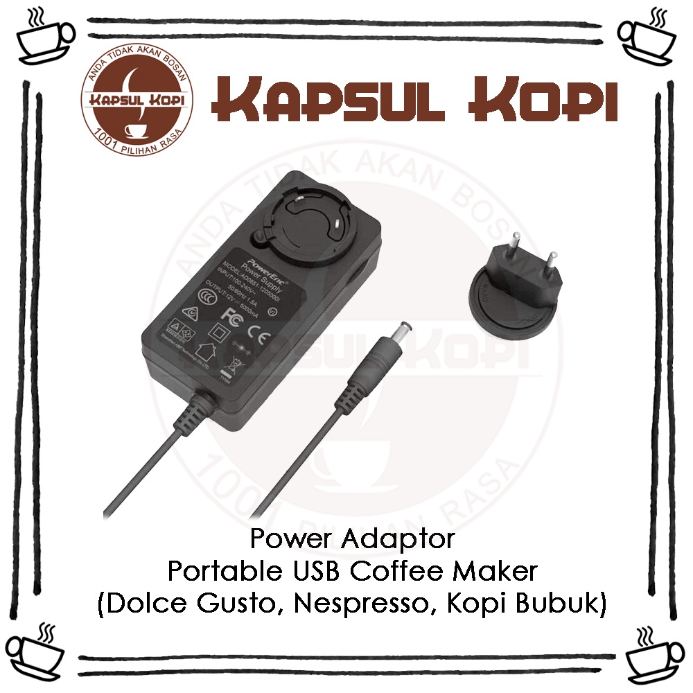 Jual Power Adaptor Portable Coffee Maker 3 in 1 Nespresso Dolce Gusto ...