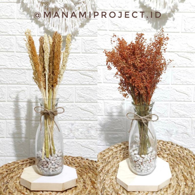 Jual Bunga Cantel Set / Dried Flower in Vas / Bunga Kering Cantel Set ...