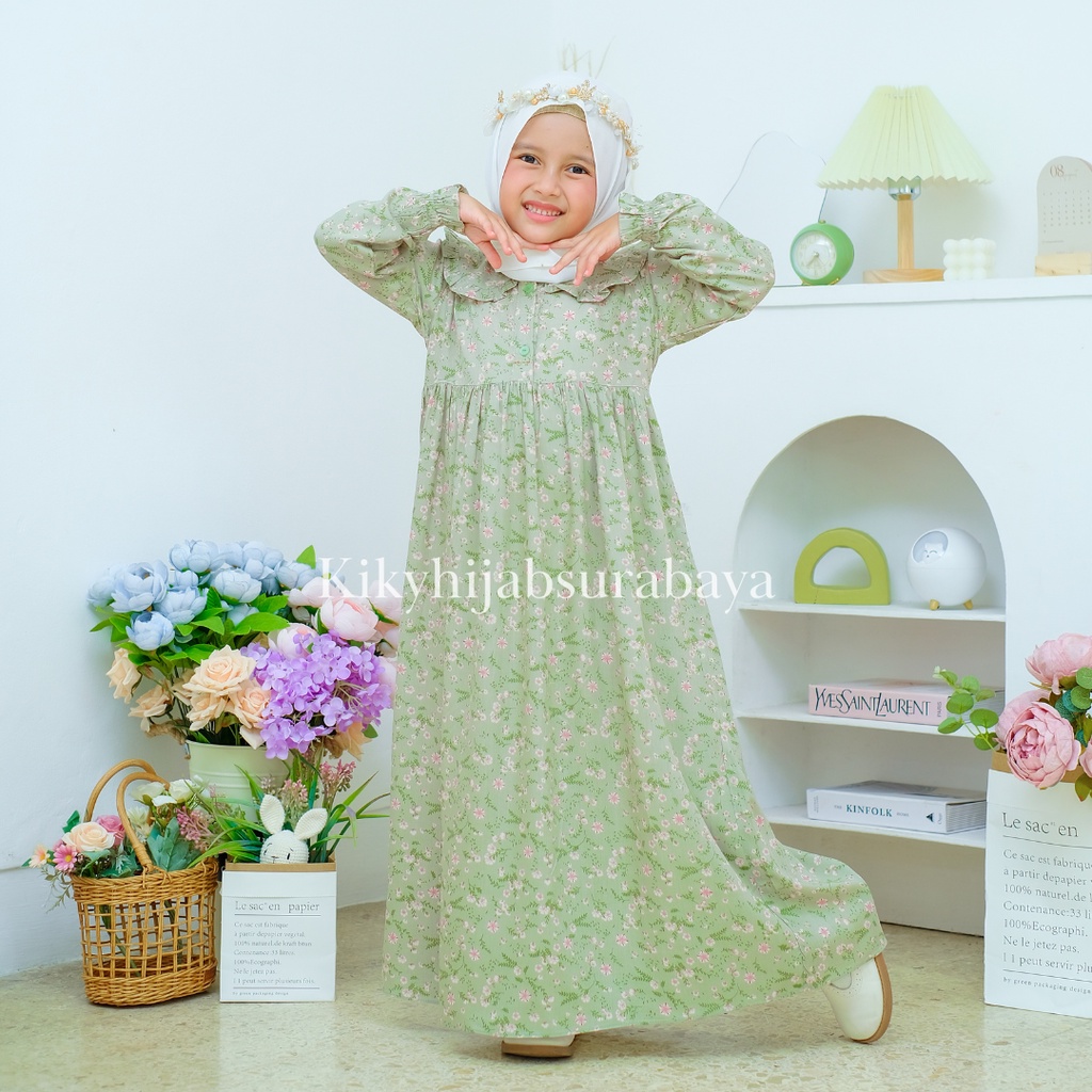 Jual GAMIS ANAK HOMEY DRESS AMORA BY KIKY HIJAB GAMIS ANAK PEREMPUAN ...