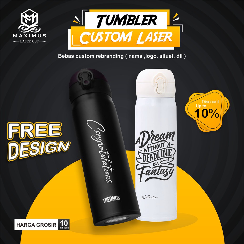 Jual PROMO!!! TUMBLER CUSTOM PREMIUM / TANPA BATAS UKURAN DESIGN SAMPAI ...