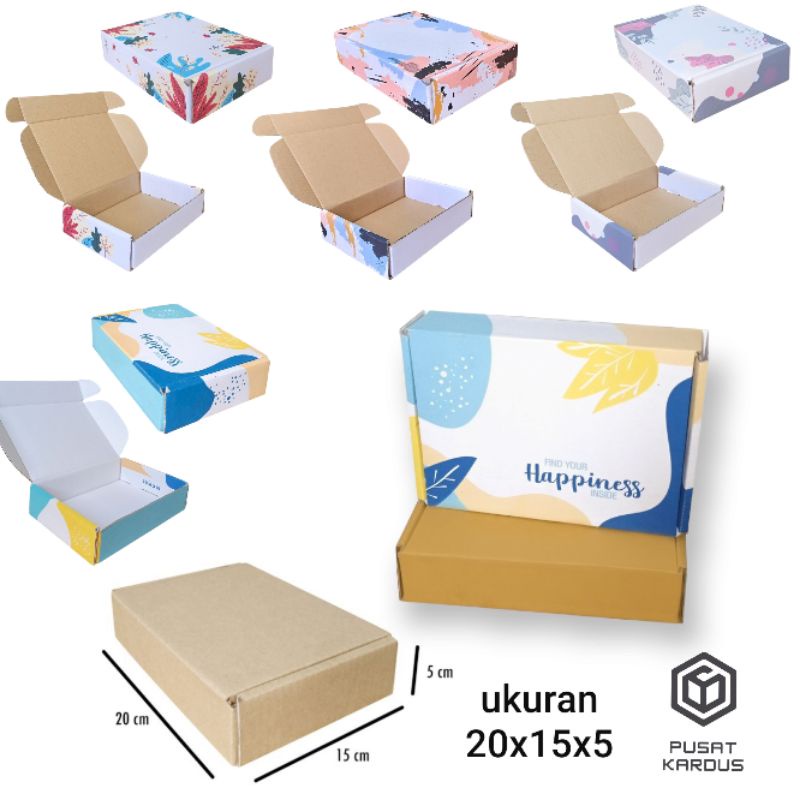 Jual Box 20x15x5 Custom Packaging FLove Kardus/kemasan/hampers ...