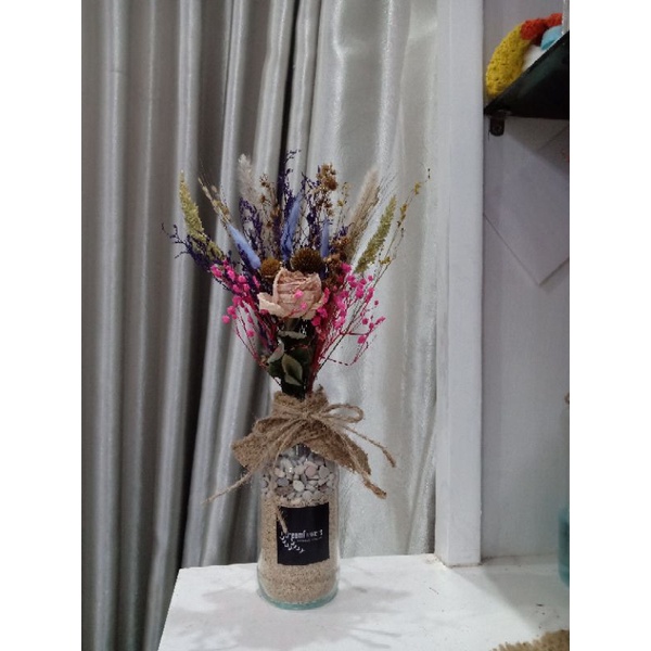 Jual botol dekor bunga kering ukuran 250ml | Shopee Indonesia