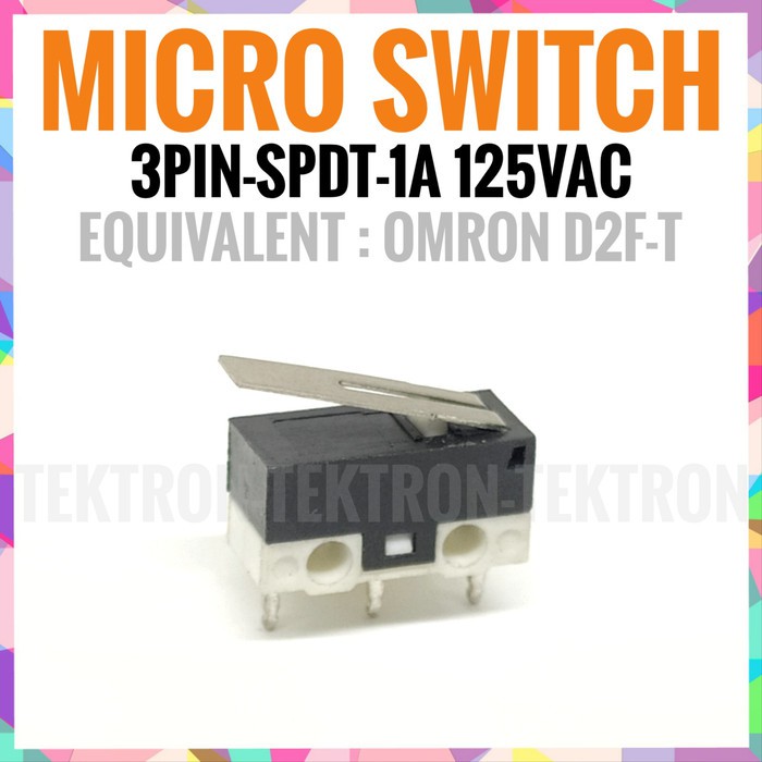 Jual Micro Switch Mini 3pin SPDT Mouse eq. Omron D2F-T D2F-01F Microswitch | Shopee Indonesia