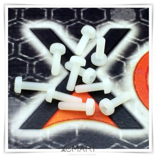 Jual [10 pcs.] Baut Plastik 3x10 Nylon Bolt M3 Diameter 3x10mm Pan Head ...