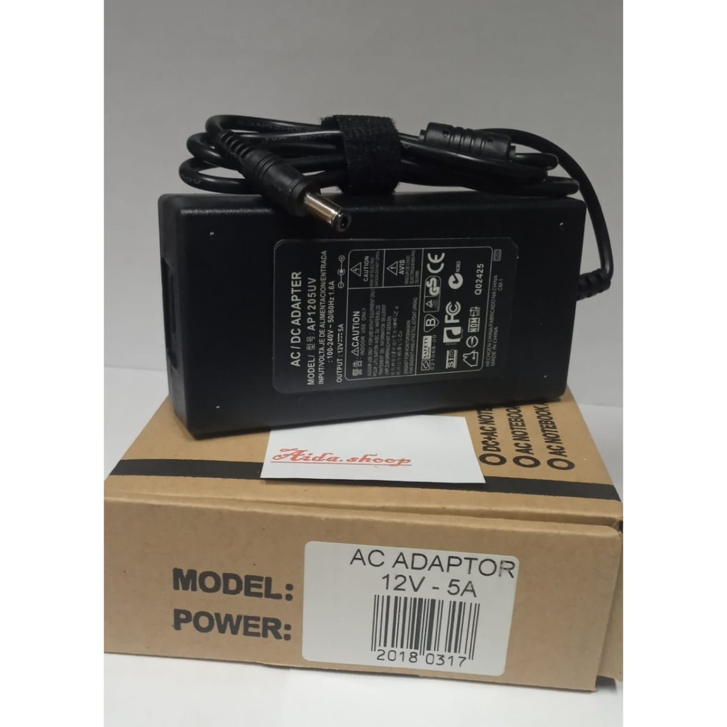 Jual ADAPTOR CAS CHARGER ADAPTOR LAPTOP AC/DC 12V 5A | Shopee Indonesia